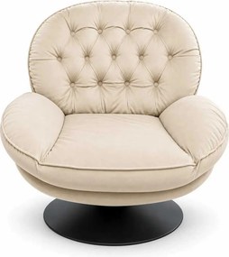 LuxuryForm DESIGN Relaxační otočné křeslo LUNA - krémové