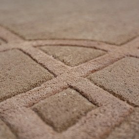 Hnědý ručně tkaný vlněný koberec 160x230 cm Gatsby – Flair Rugs