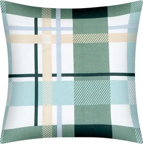 Bellatex Povláček flanelový 40x40 cm Kostka Zelená,Bílá