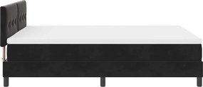 Postel s boxspringem s čelo Černá 140 x 190 cm samet 3339172