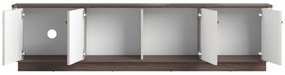 TV stolek Vesper 4D 187 cm - kašmír / ořech / zlaté úchyty