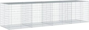 Gabionový koš s víkem 400 x 100 x 100 cm pozinkované železo 3295196