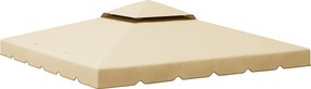 Náhradní plachta Outsunny pro altán s rozměry 3 x 3 m - Vysoce hustý polyester 170 g/m²