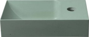 Sapho Sapho, PICCOLINO betonové umyvadlo 30,8x17cm, baterie vpravo, zelená mat, PK30523