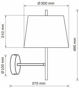Nástěnná lampa ELENA 1xE27/20W/230V černá