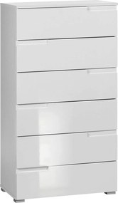 XXXLutz KOMODA, bílá, vysoce lesklá bílá, 65/117,6/40 cm Xora - Široké komody - 002140022302