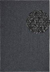 Kusový koberec Braided 105550 Dark Grey – na von aj na doma, 120x170, šedá, chodba / predsieň, Hanse Home