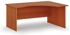 Ergonomický kancelářský psací stůl PRIMO WOOD, 160x120 cm, pravý, třešeň