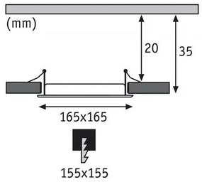 Paulmann 92077 - LED/12W IP44 Koupelnové podhledové svítidlo QUAL 230V 4000K