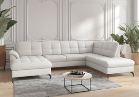 XXXLutz SEDACÍ SOUPRAVA, textil, kůže, bílá Sit & More - Sedací soupravy - 00014401636L