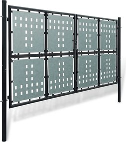 Černá jednokřídlá plotová branka 300 x 150 cm 141693