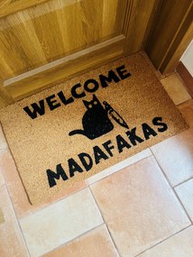 Hanse Home, Rohožka Welcome madafakas 105668 - na ven i na doma, 45x75, hnědá, chodba / předsíň