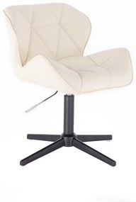 LuxuryForm DESIGN Židle MILANO na černém kříži - krémová
