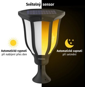 Bezdoteku LEDSolar 168 solární venkovní lucerna lampa 1 ks, se senzorem, bezdrátové, iPRO, 1W, teplá            barva