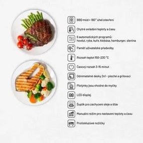 Lauben Contact Grill Deluxe 2000ST / kontaktní grill / 2000 W