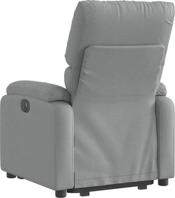 Zvedací polohovací křeslo světle šedé textil 3204824