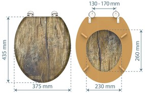 Eisl Sanitär WC prkénko MDF Solid Wood 80024