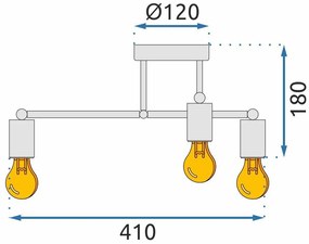 Toolight Závěsná stropní lampa 392200 černá