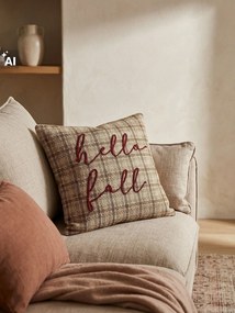 Sinsay - Dekorační povlak na polštář s nápisem „Hello Fall“ - hnědá