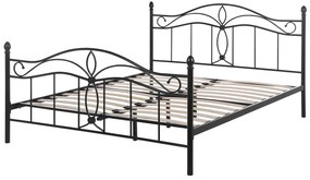 Kovová postel 140 x 200 cm černá ANTLIA Beliani