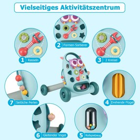 Costway Chodítko s odnímatelným oválným přehrávačem a třídičem tvarů Chodítko