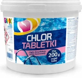 Chlorové Tablety Do Bazénu Bazénová Chemie 5kg Velké 25x 200g Gamix
