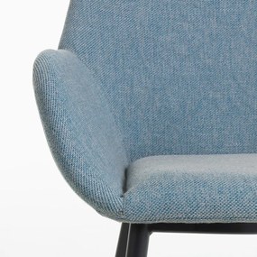 OnaDnes -20% Modrá látková jídelní židle Kave Home Konna