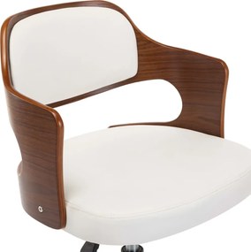 vidaXL Otočné jídelní židle 2 ks ohýbané dřevo a umělá kůže [3054926] Barva: Bílá