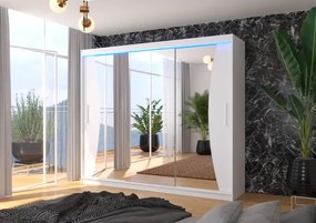 Posuvná skříň se zrcadlem a LED osvětlením DIEGO 250