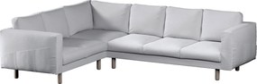 Potah na pohovku IKEA Norsborg rohová 5-místná barva bílá látka pletený vzor