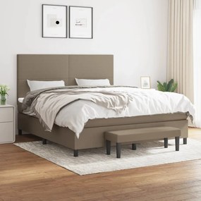 Box spring postel s matrací taupe 180x200 cm textil 3136457