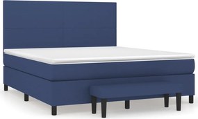 Box spring postel s matrací modrá 180x200 cm textil 3136459
