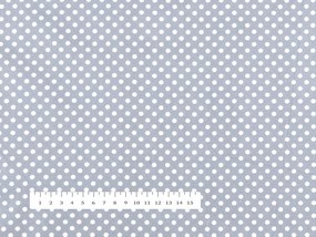 Biante Bavlněný povlak na polštář Sandra SA-342 Bílé puntíky na šedém 40 x 40 cm