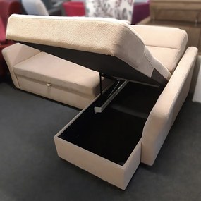 Sedací sestava LIVIA | malá sedací souprava + křeslo | 228x157 + 88 cm | rozkládací s úložným prostorem | VÝBĚR TKANIN