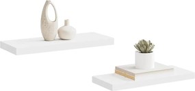 Plovoucí nástěnné police 2 ks bílé 60 x 23,5 x 3,8 cm MDF 323812