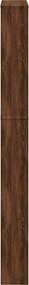 Botník se zrcadlem 5patrový hnědý dub 63 x 17 x 169,5 cm 3228285
