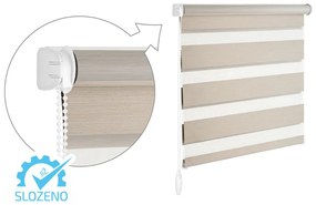 ZEBRA-SHOP Roleta DEN A NOC / KOMPLET / ZATEMŇUJÍCÍ / KRÉMOVÝ MELÍR 2 / BH 2903 Výška: 150, Šířka: 106, Strana ovládání: vlevo