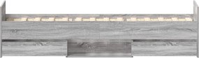 Rám postele s hlavovým a nožním čelem šedý sonoma 75 x 190 cm 3203822
