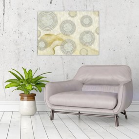 Skleněný obraz - Abstrakce, mramorové kruhy (70x50 cm)