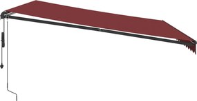 Automatická zatahovací markýza burgundská 450 x 350 cm 3215004