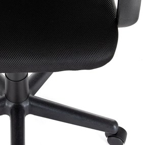 Autronic Kancelářská židle DONOIR, černá ekokůže a síťovina