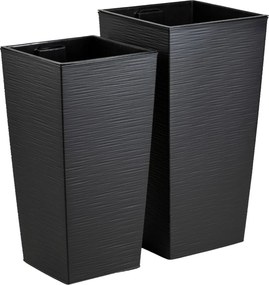 Plastový květináč Porto Riflo 67,7x35x35 cm černý