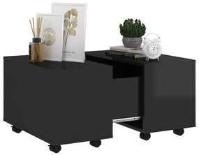 Konferenční stolek černý vysoký lesk 60x60x38 cm dřevotříska - Default Title