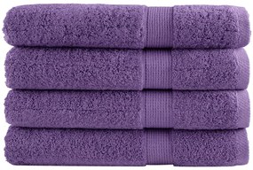 Premium ručníky SOLUND 4 ks fialové 80 x 200 cm 600 g/m² 137363