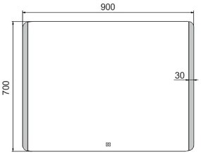Nimco LED zrcadlo 900x700 s dotykovým senzorem ZP 17019V
