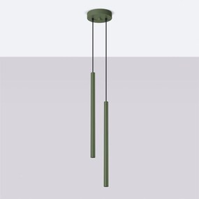 Sollux Lighting Závěsné svítidlo PASTELO 2 olivově zelené