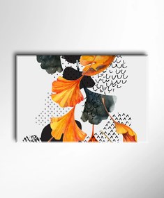 Malvis ® Obraz Grafická koláž Ginkgo ROZMĚR (šířka x výška): třídílný obdélník 150x60 cm