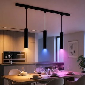 Philips - LED Stm. lustr na lanku v lišt sys EASYLINK 3xGU10/4,7W/230V 1m černá