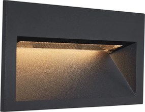 Sada 6 moderních zapuštěných nástěnných svítidel černá 16 cm vč. LED IP65 - Mert