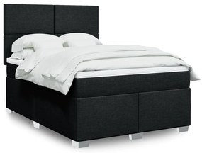 Box spring postel s matrací černá 140x200 cm textil 3290506